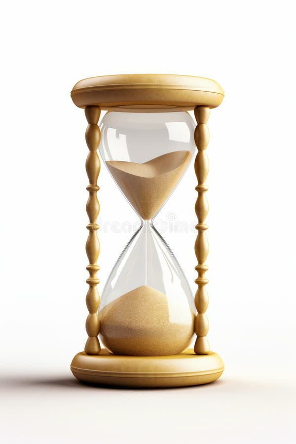 Sandglass with Wooden Handle and Sand Inside. Generative AI Stock ...
