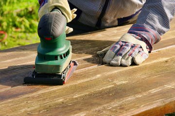 Sanding stock image. Image of handyman, woodworking, board - 20121003