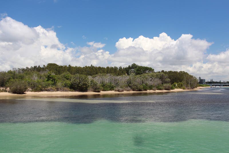 Sandinsel Forster, NSW Australien Stockfoto - Bild von himmel ...