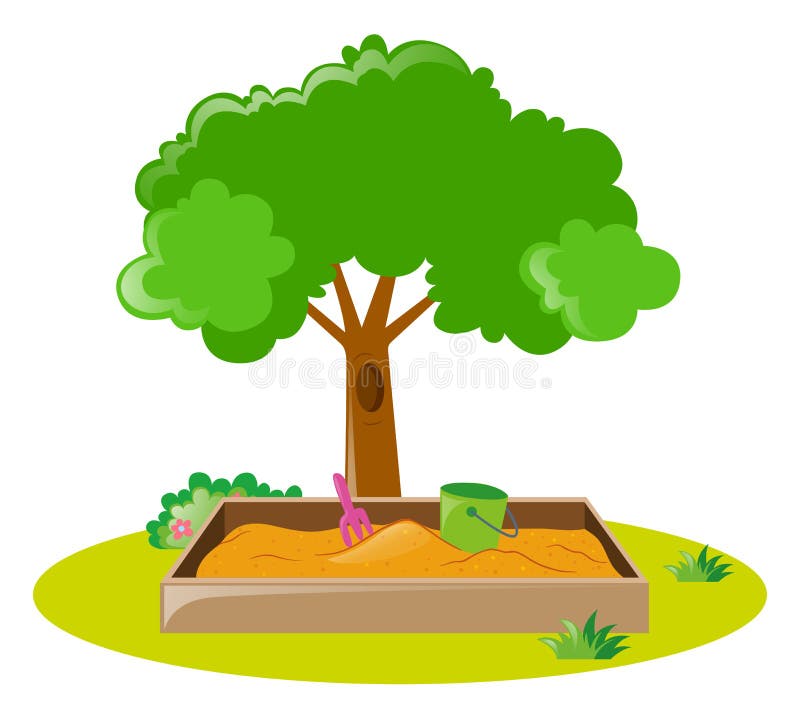 Sandkasten im Park vektor abbildung. Illustration von clips - 78803076