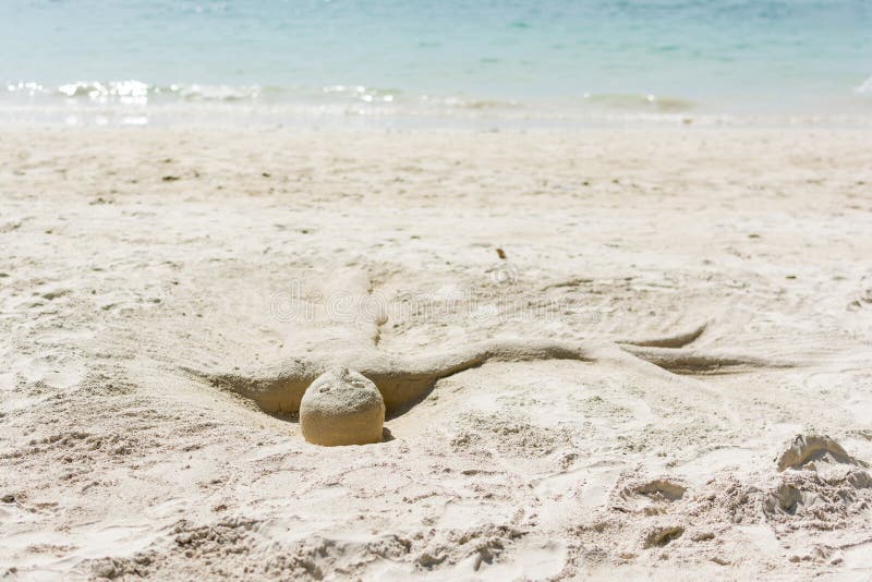 Sandman on the beach. stock photo. Image of beach, summer - 70685172