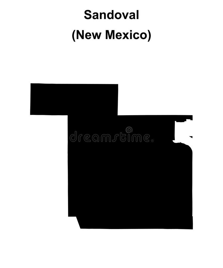 Sandoval outline map stock vector. Illustration of silhouette - 361727467