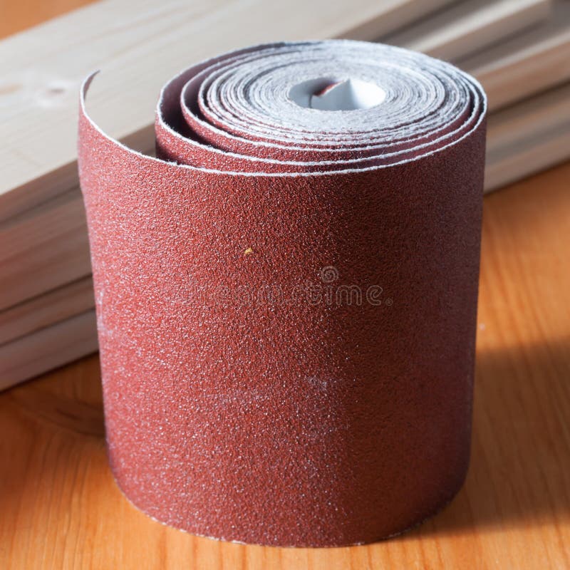 A sandpaper roll stock photo. Image of table, carpentry - 104935218