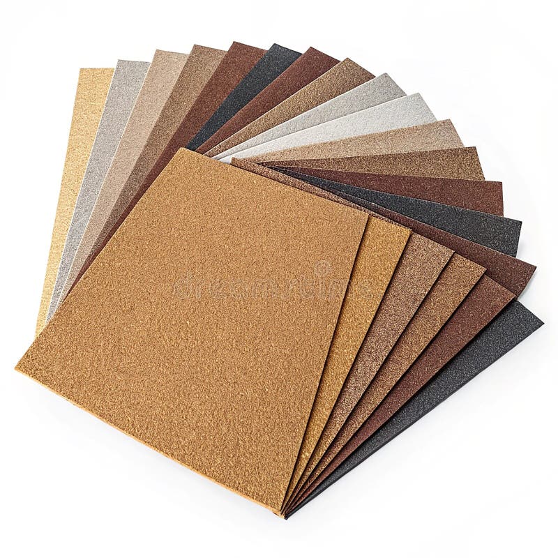 Sandpaper Sheets Set with Various Grits Stock Illustration ...
