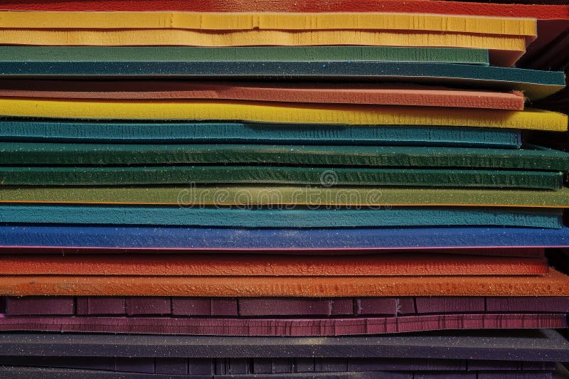 Sandpaper Sheets Stacked in a Rainbow of Grits Stock Photo - Image of ...