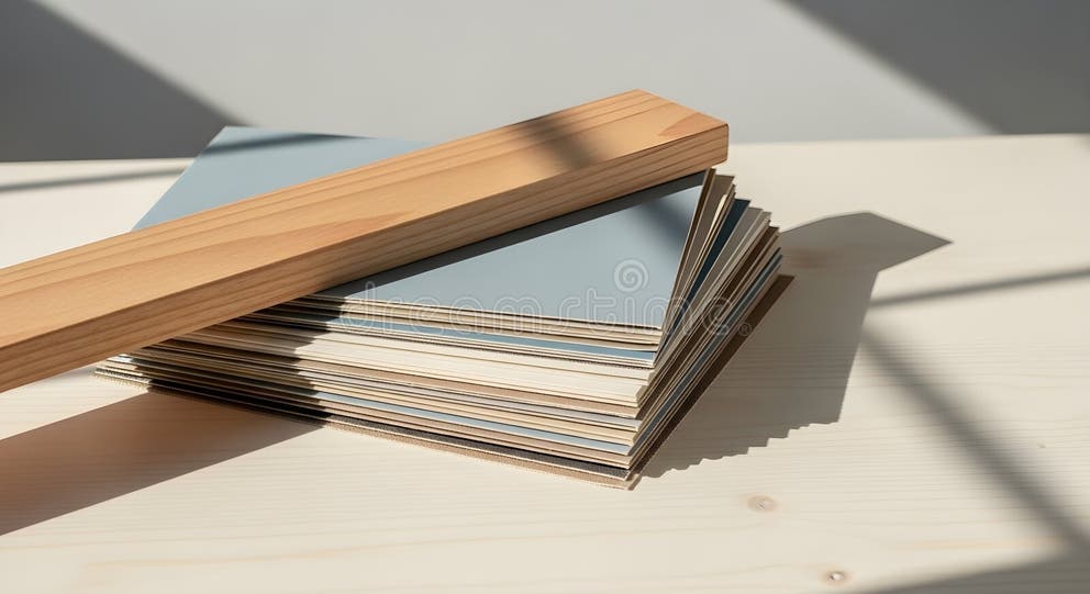 Sandpaper Stack with Wood Plank in Hardware Desk Soft Shadow Stock ...
