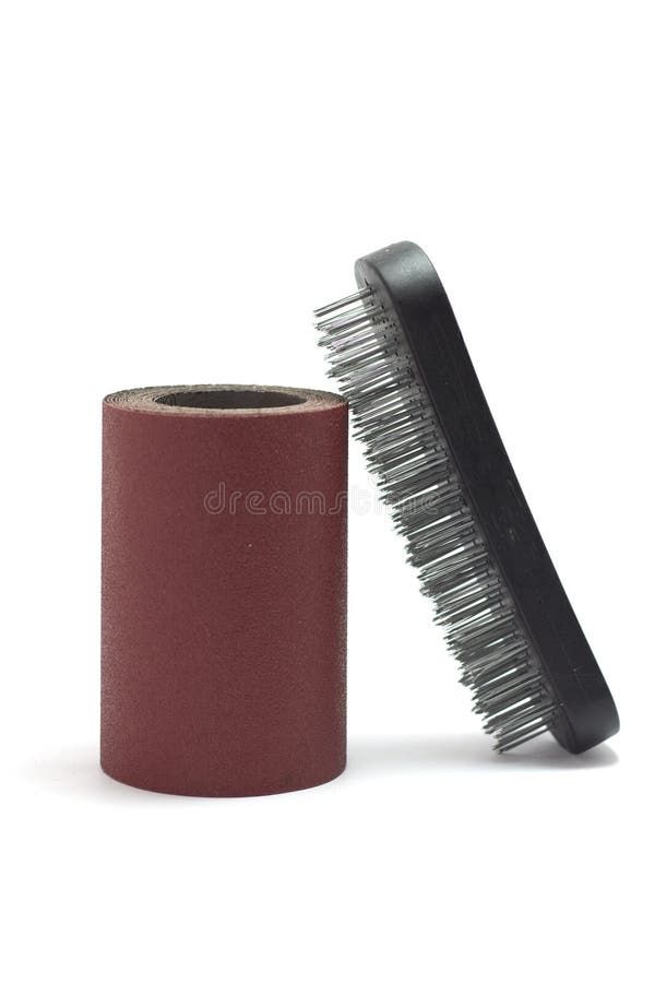 Sandpaper with wire brush stock image. Image of brown - 53296047