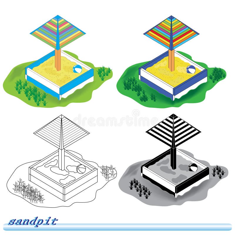 Sandpit stock vector. Illustration of isolated, color - 19528526