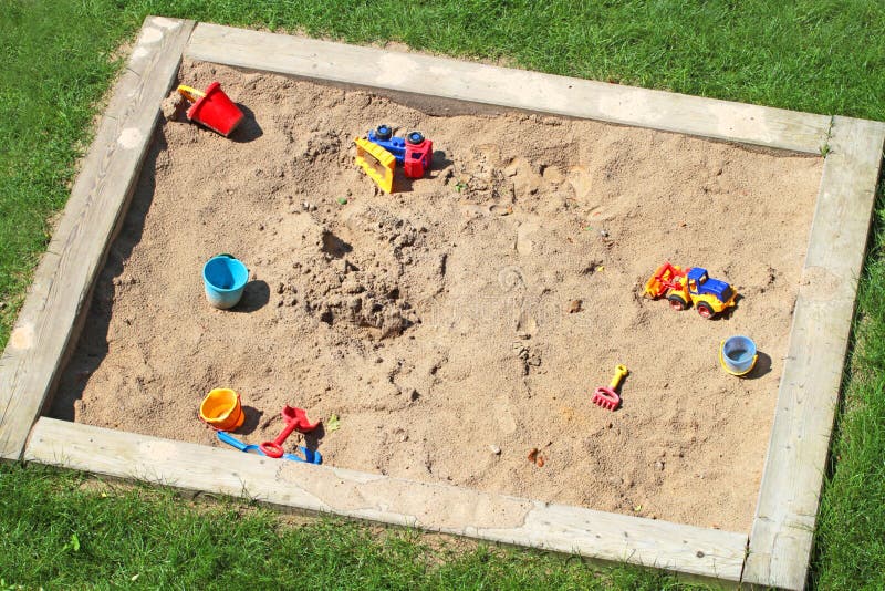 Sandpit_aerial stock image. Image of green, kindergarten - 182501931