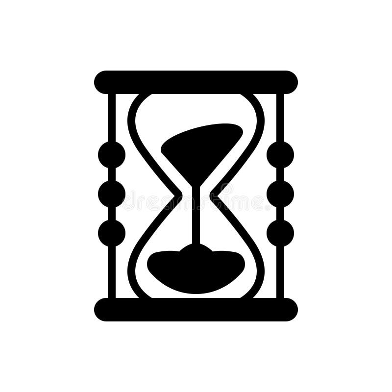 Black Solid Icon for Sands of Time, Sand and Timer Stock Vector ...