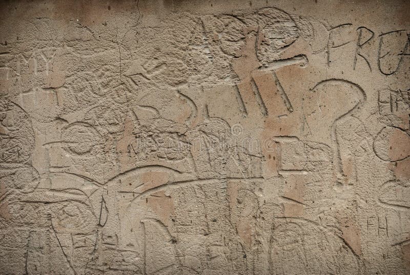 Sandstein-Graffiti stockfoto. Bild von gekritzel, graffiti - 37290170