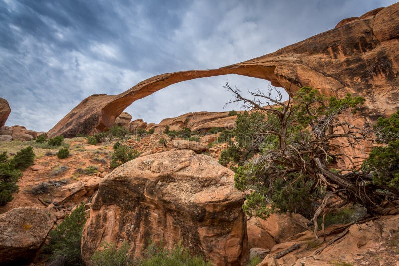 Sandstone Arches And Natural Structures Stock Image - Image of lookout ...