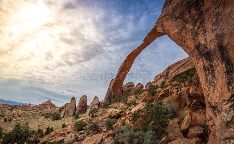 Sandstone Arches and Natural Structures Stock Image - Image of lookout ...