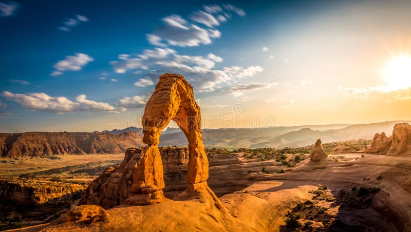 Sandstone Arches and Natural Structures Stock Image - Image of lookout ...