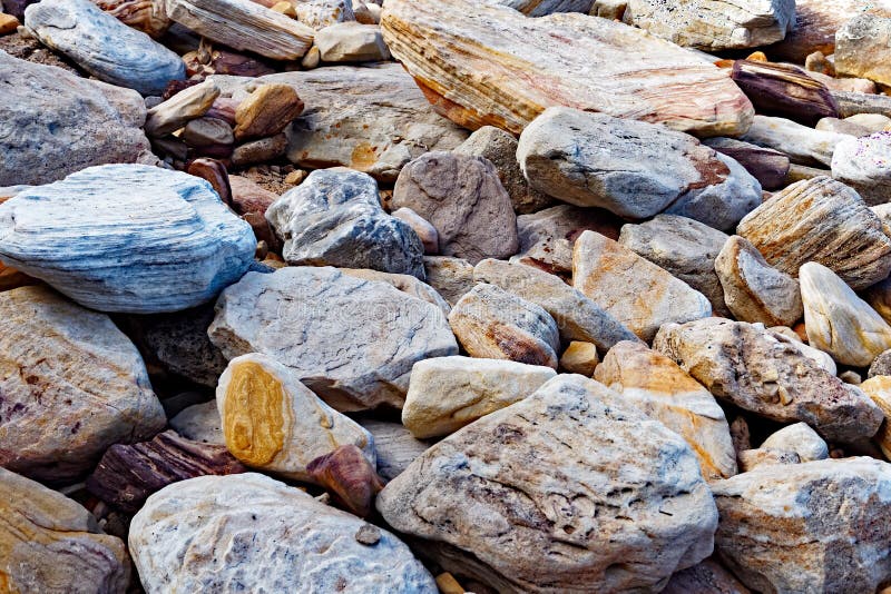 Sandstone Boulders on Beach Stock Image - Image of pile, boulders ...