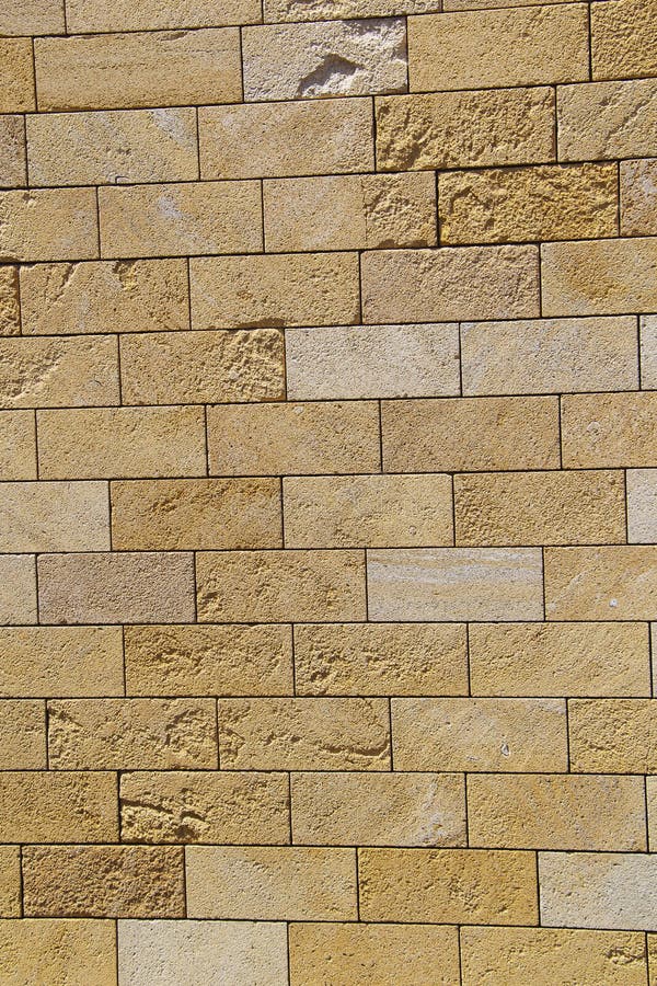 Sandstone Brick Wall, Background, Close-up. Eco-friendly Construction ...