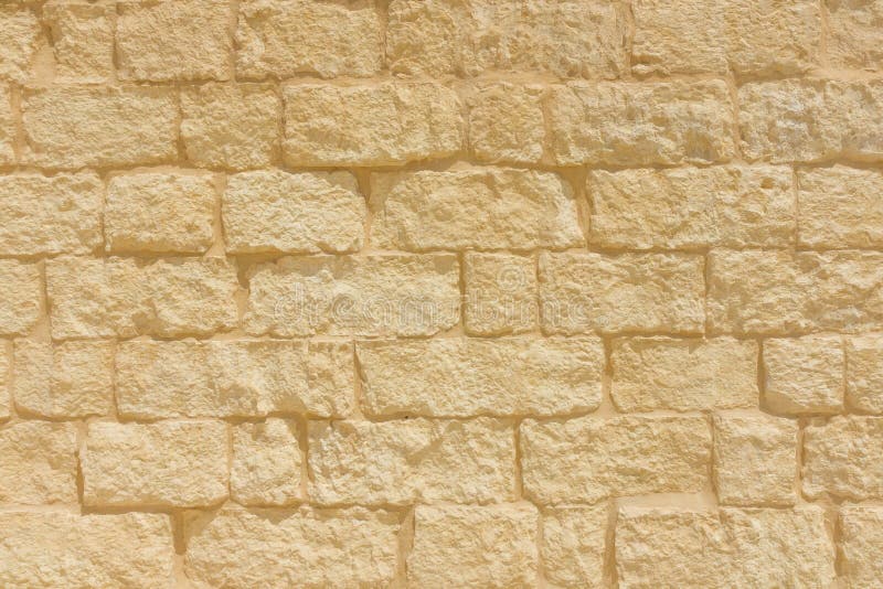 Sandstone Brick Wall Background. Stock Image - Image of material, stone ...