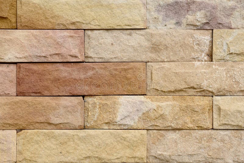 Sandstone Brick Wall Surface. Stock Image - Image of natural, abstract ...