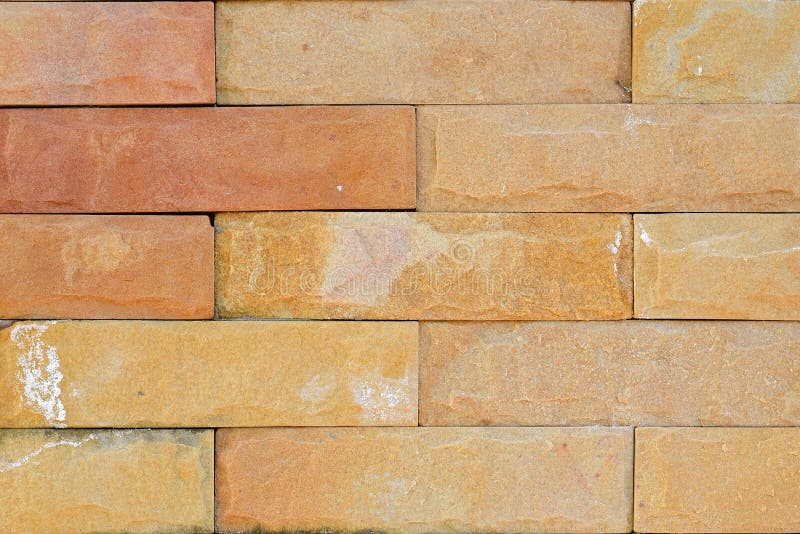 Sandstone Brick Wall Surface. Stock Image - Image of decoration ...