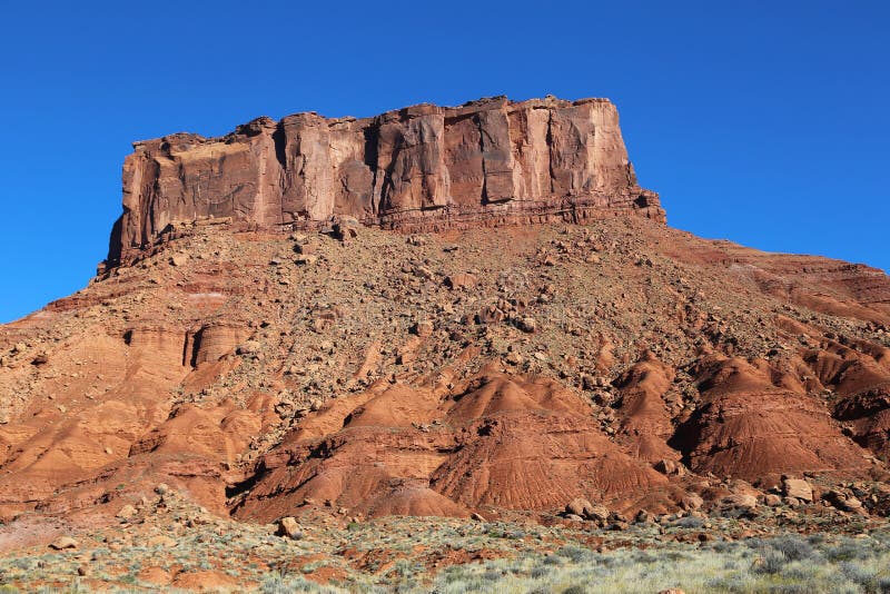 Sandstone butte stock photo. Image of rock, monument - 74737286