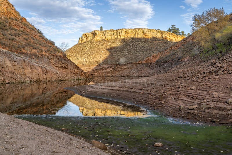 Sandstone Canyon of Horsetooth Reservoir in Colorado Stock Image ...