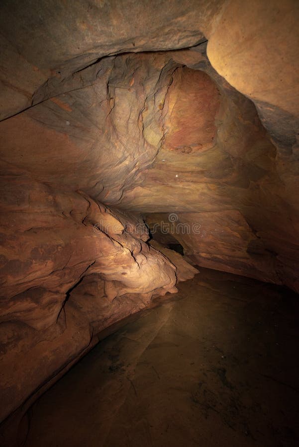 Sandstone Cave With Underground Water Flow Stock Photo - Image of ...