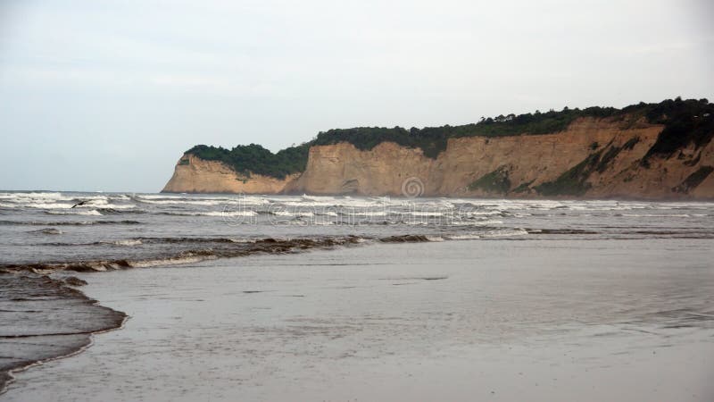 Sandstone cliff in Canoa stock photo. Image of ecuador - 248418402