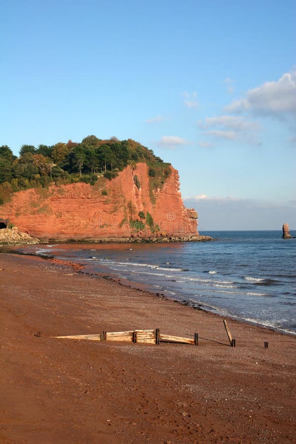 Sandstone cliffs stock photo. Image of sandstone, teognmouth - 20534154