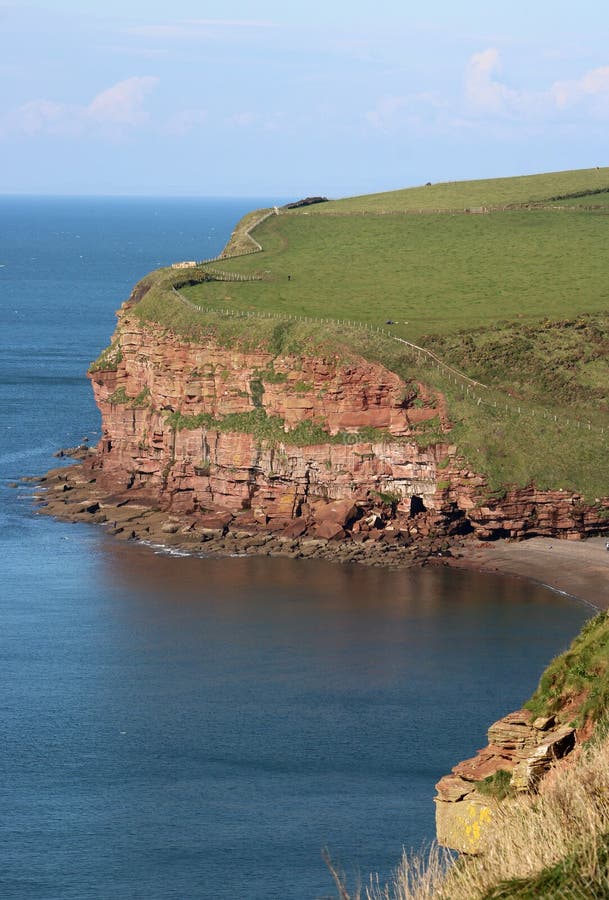 Sandstone Cliffs, Fleswick Bay, St Bees Head, UK Stock Image - Image of ...