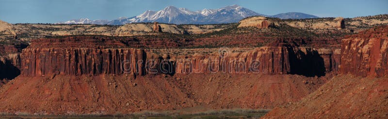 Sandstone Cliffs and Mountains Stock Photo - Image of southwest, creek ...