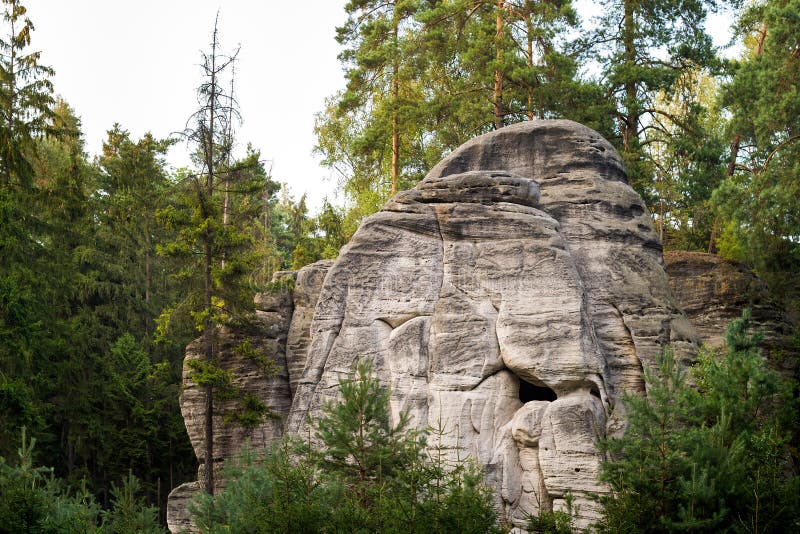 Sandstone Cliffs - Prachov Rocks, Czech Republic Stock Image - Image of ...