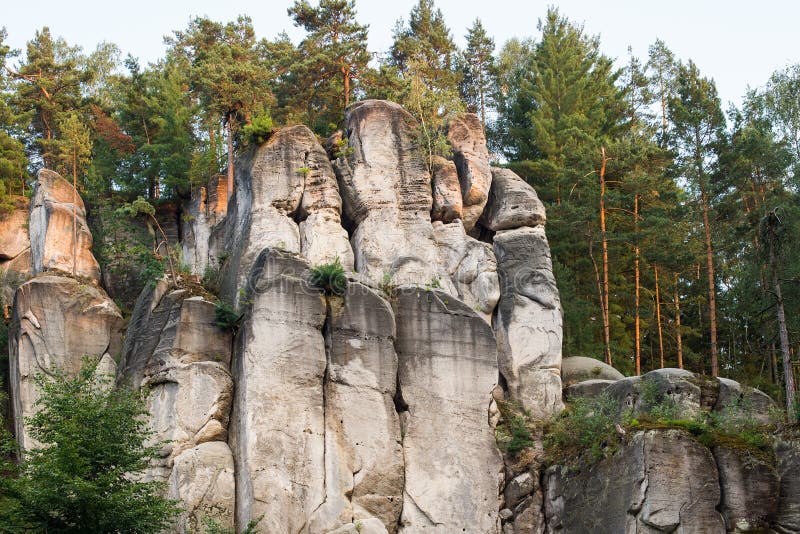 Sandstone Cliffs - Prachov Rocks, Czech Republic Stock Photo - Image of ...