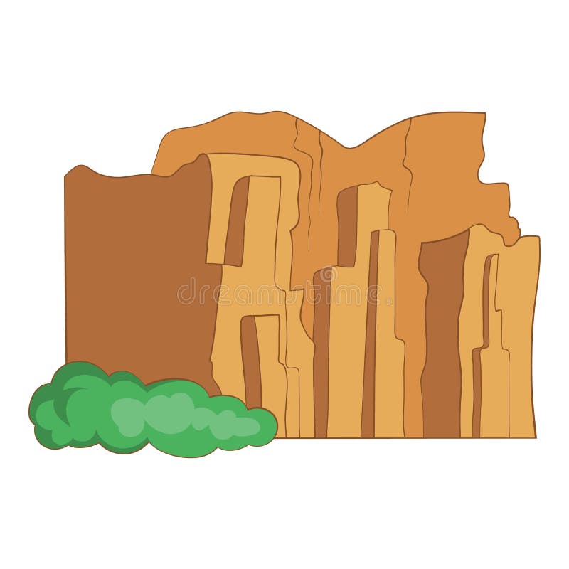 Sandstone Cliffs, Talampaya National Park Icon Stock Vector ...