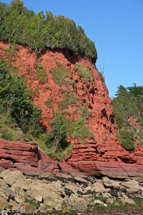 Sandstone cliifs stock photo. Image of devon, sandstone - 12042482