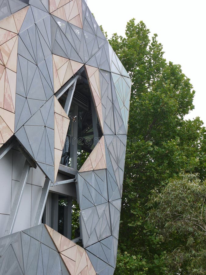 Sandstone Decorative Facade on Fed Square Editorial Photography - Image ...