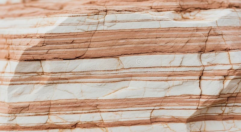 Sandstone with Distinct Horizontal Layers of Light Brown and Off-white ...