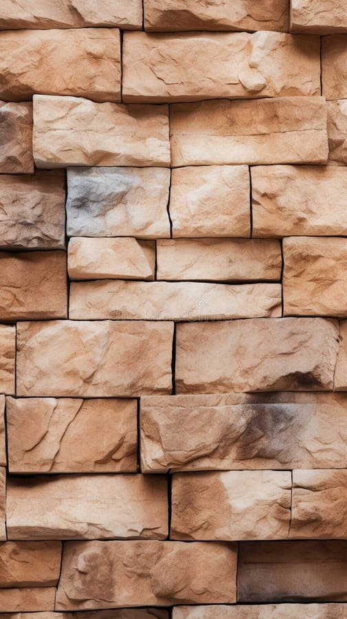 Sandstone Facade Seamless Pattern on a Textured Stone Wall Brick ...