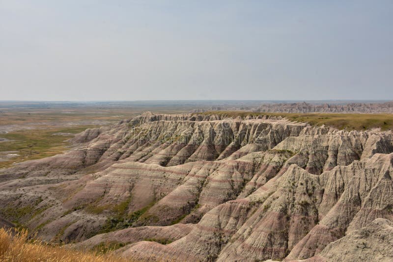 Sandstone Formations with Striations on the Mounds Stock Photo - Image ...