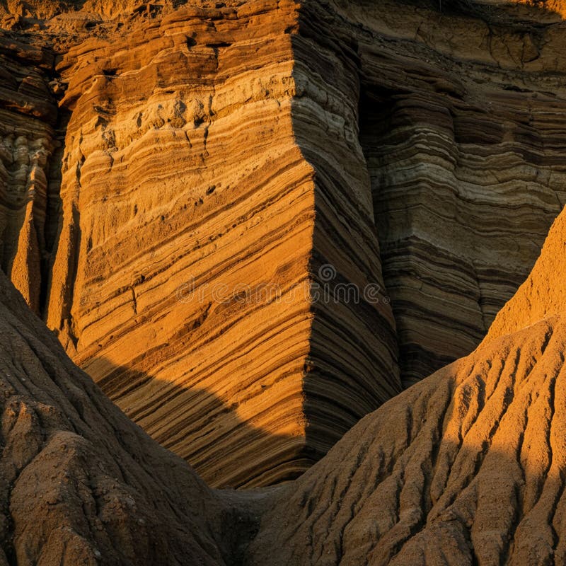 Sandstone Formations with Striking Stratification and Erosion Patterns ...