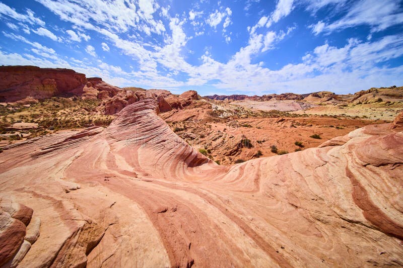 Sandstone Formations Valley Fire Low Angle Exploration Stock Photos ...