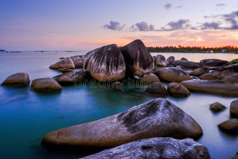 Sandstone Landscape on Natuna Island Stock Image - Image of sunset ...