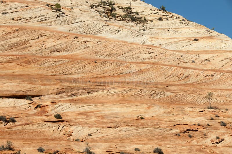 Sandstone Mountain Formation with Blue Sky Stock Image - Image of ...