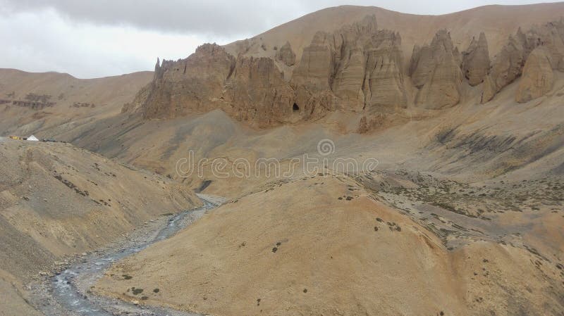 Sandstone Mountain Valley and River Stock Image - Image of mountain ...