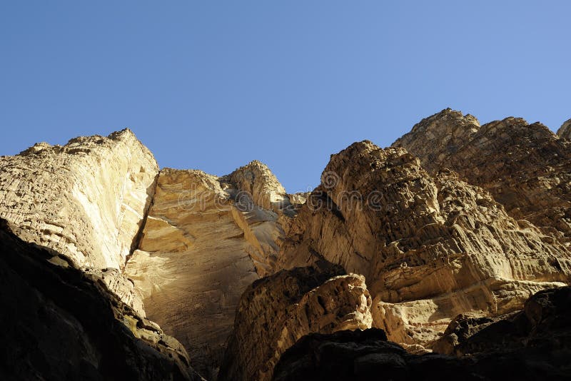 Sandstone Mountains Range, Jordan Stock Image - Image of national ...