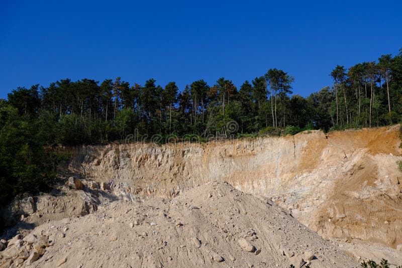 Sandstone Quarry in the Middle of the Woods Stock Photo - Image of ...