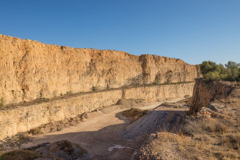 Sandstone quarry stock image. Image of mineral, environment - 33401473