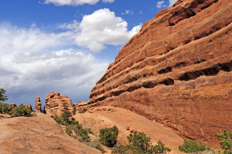 Sandstone Ridge in Red Rocks Country Stock Photo - Image of american ...