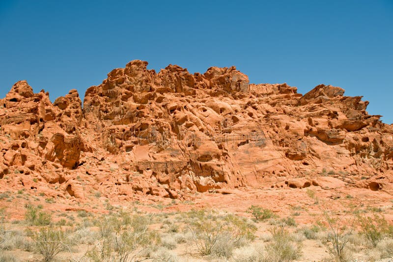 Sandstone ridge in desert stock image. Image of fire, rural - 6687897