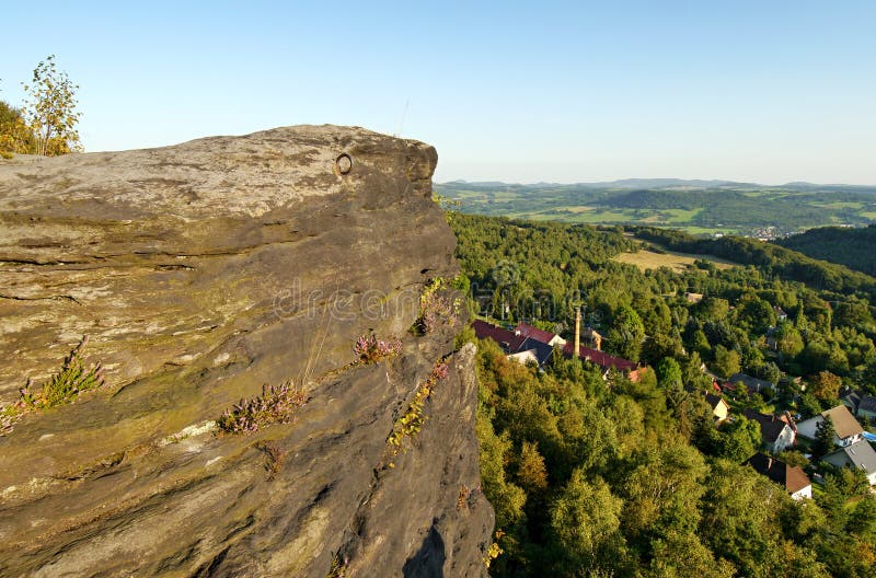 Sandstone Rock City in Bohemia Stock Image - Image of green, bohemia ...