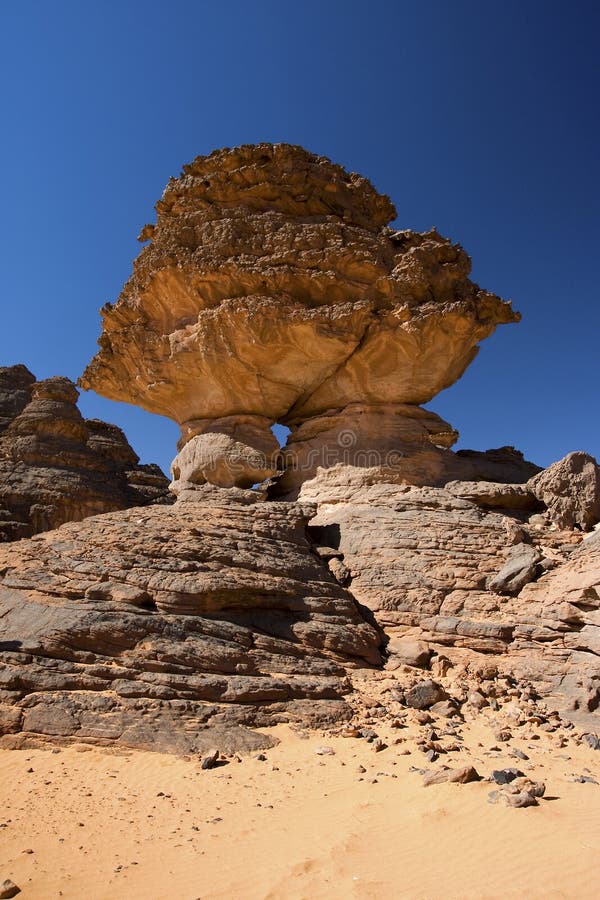 Sandstone Rock Formation in Mojave Desert Stock Photo - Image of hiking ...